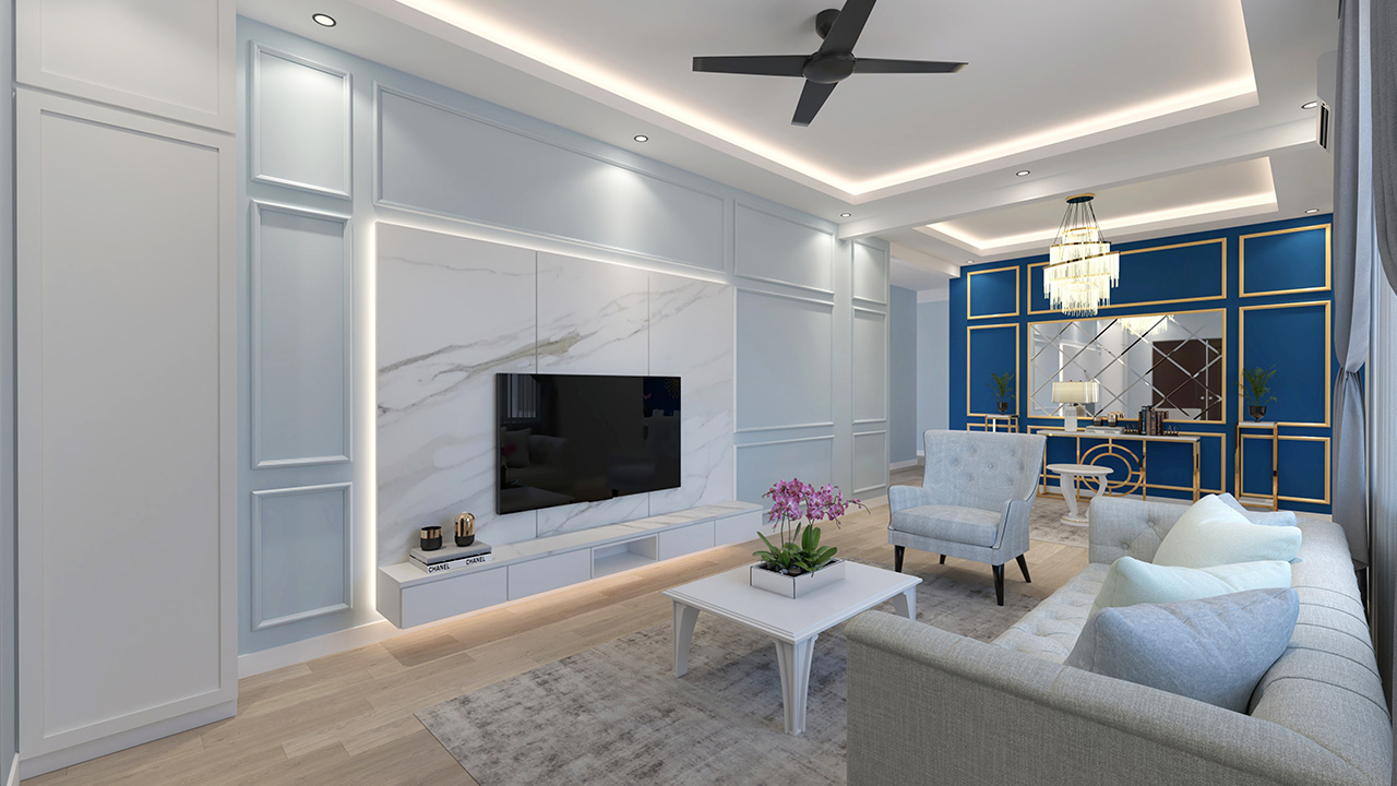 2054 Single Storey Bungalow – SHAHNAZ Interiors